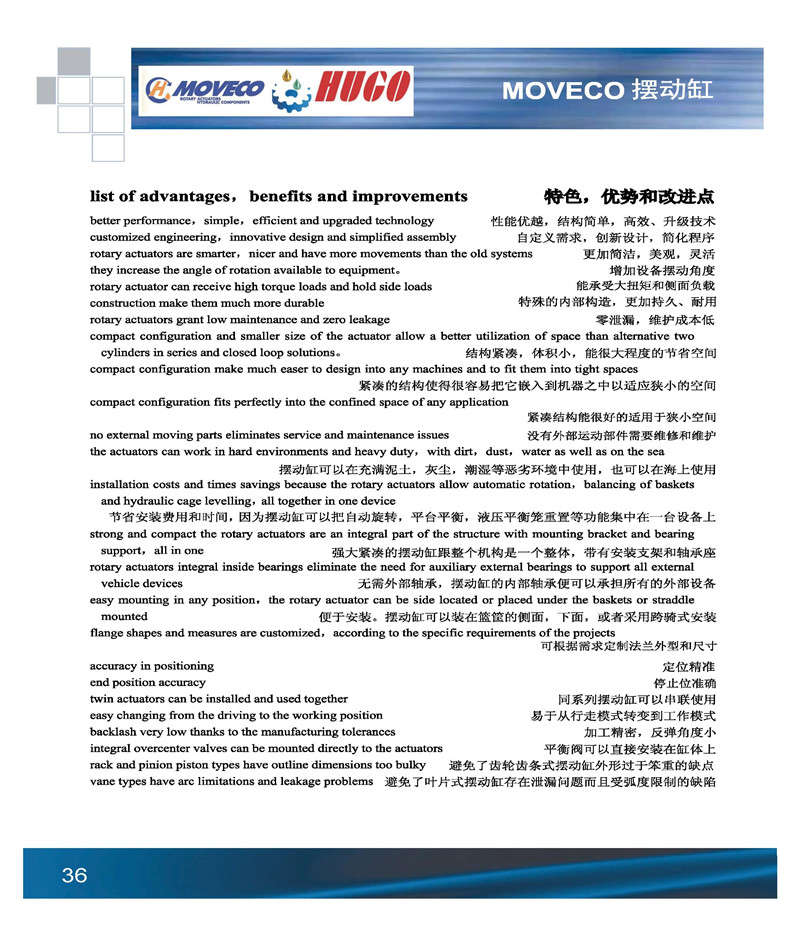 1.液压螺线摆动油缸 - SEIM螺杆泵-Ronzio齿轮泵及同步马达-Moveco摆动油缸-华歌实业